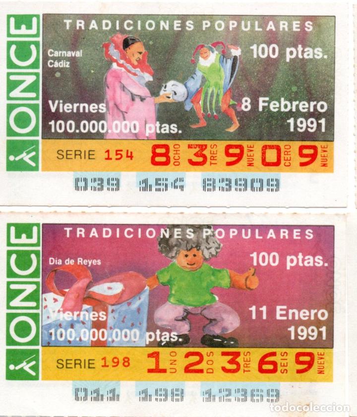 cupones de la once - año 1991 - 8 y 11 de enero - Comprar Cupones ONCE ...