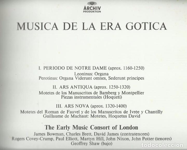 música de la era gótica. the early music consor - Comprar en ...