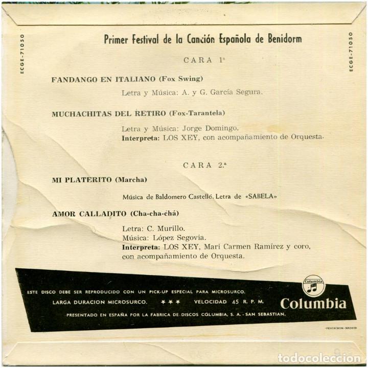 los xey -1er fest. de la canción española de be - Comprar Discos EP ...