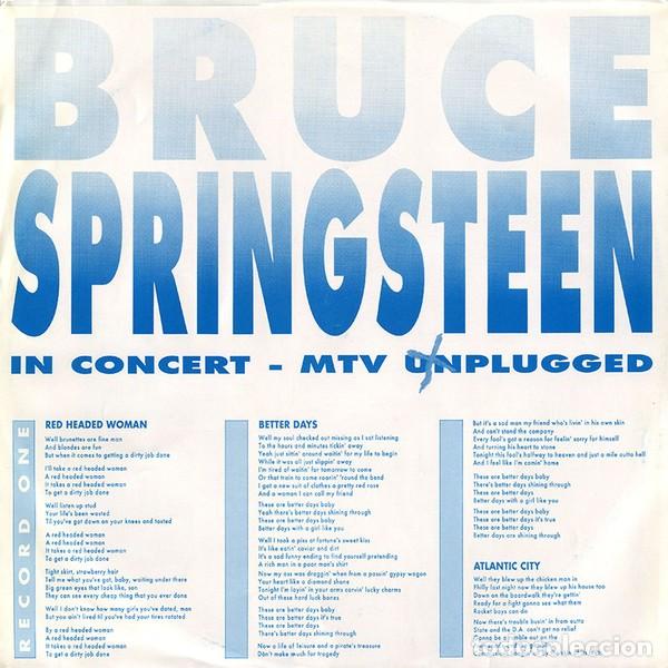 bruce springsteen in concert / mtv unplugged vi - Comprar Discos LP ...