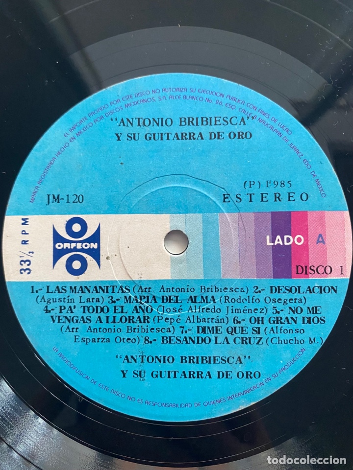 antonio bribiesca y su guitarra de oro-/30 exit - Comprar Discos LP ...