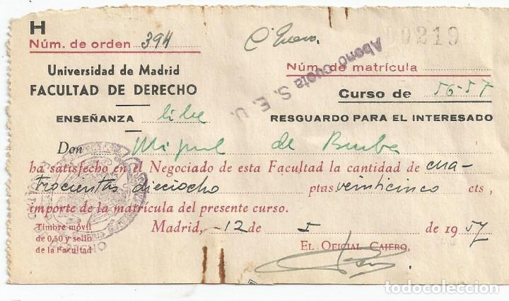 resguardo pago matricula *universidad madrid*, - Compra venta en ...