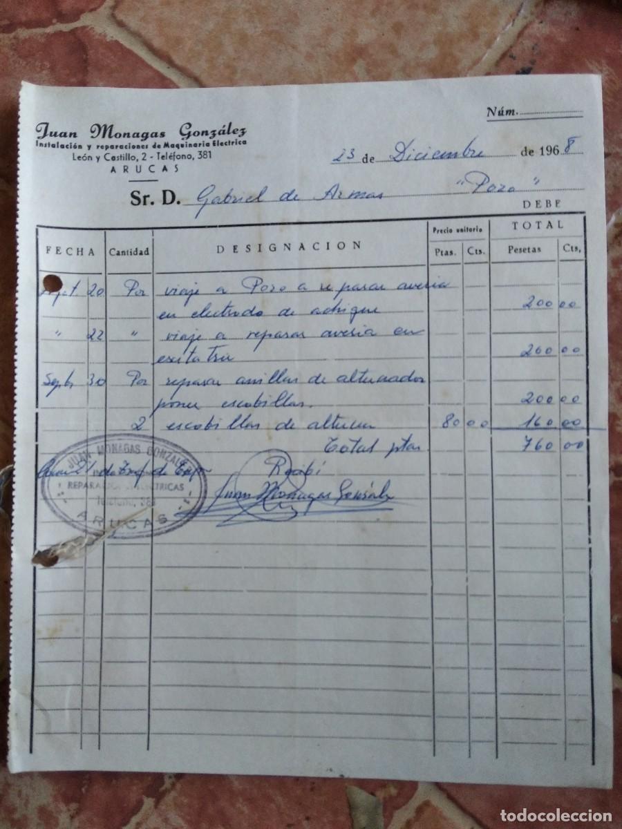 antiguo recibo factura servicio taller instalac - Compra venta en ...
