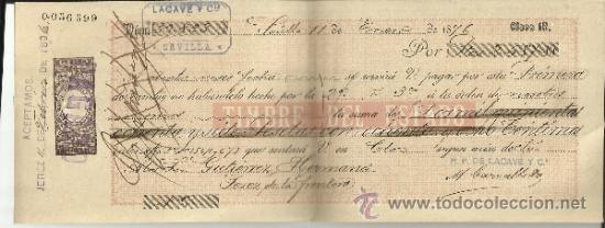 letra de cambio. librador: lacave y cª. librado - Comprar Documentos ...
