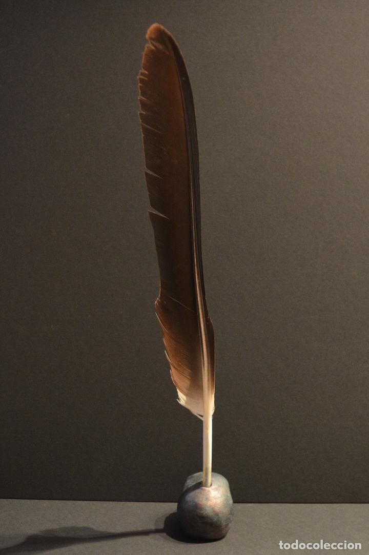 original pluma de escritorio con base tintero c - Comprar en ...