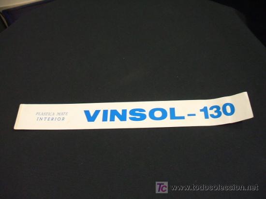 adhesivo - vinsol-130 - placa mate interior - Compra venta en todocoleccion