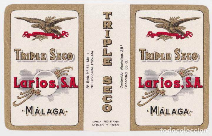 etiqueta licor triple seco larios - malaga - Compra venta en todocoleccion