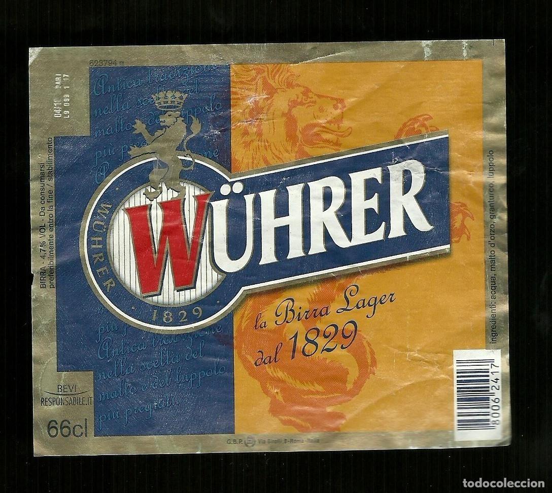 etichetta - birra wuhrer - Compra venta en todocoleccion