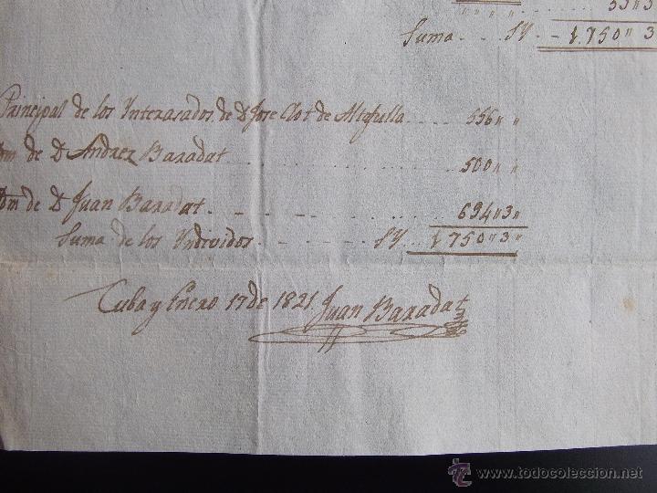 factura manuscrita año 1821 pacas de algodon qu - Comprar Facturas ...