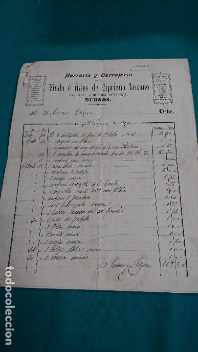 antigua factura año 1899 herrería y cerrajería - Comprar Facturas ...