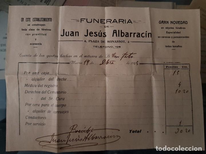 antigua factura publicidad comercial funeraria - Comprar Facturas ...