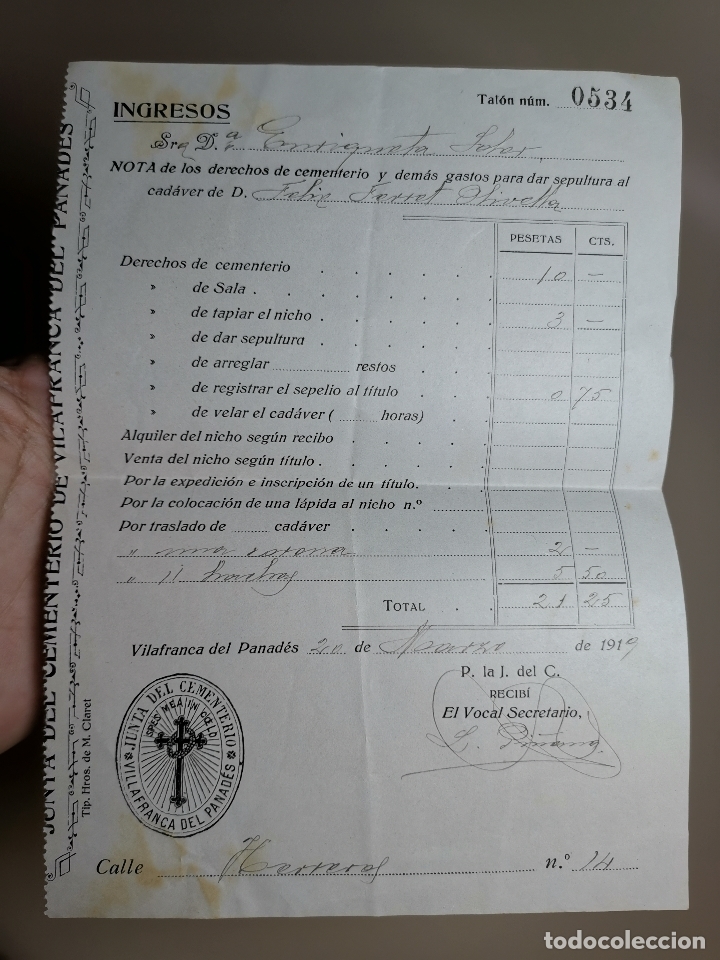 factura servicios-funeraria-funerario-cementeri - Comprar Facturas ...