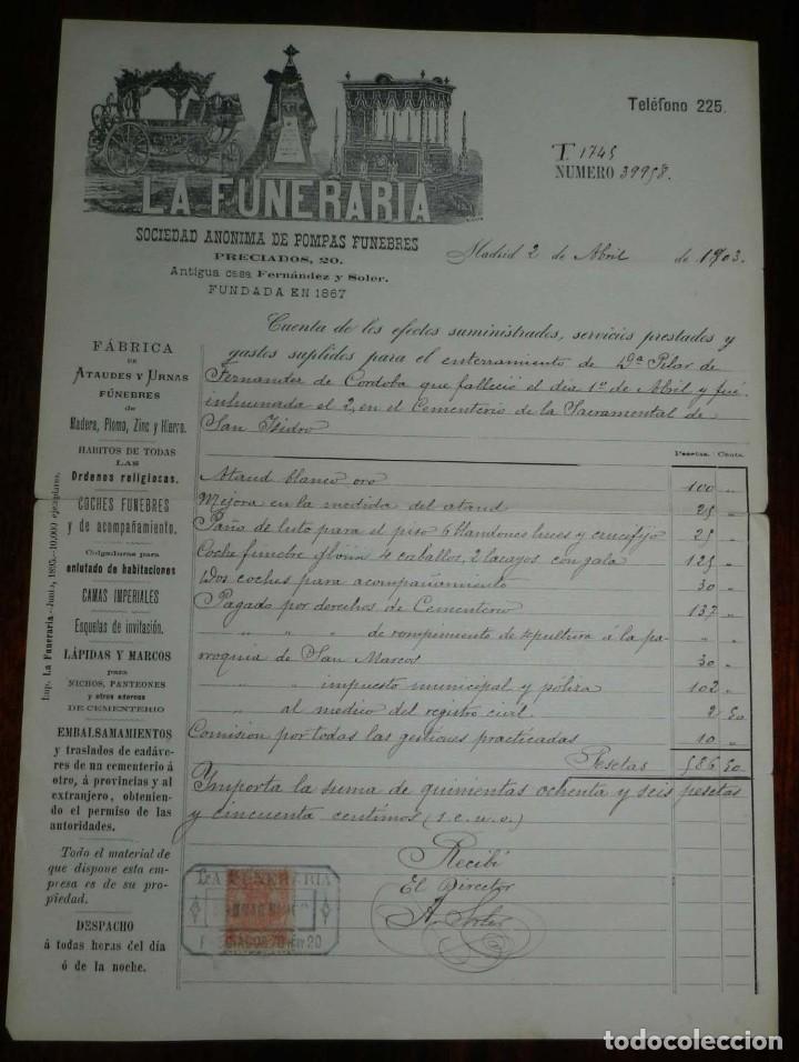 factura la funeraria, preciados 20, madrid 2 de - Comprar Facturas ...