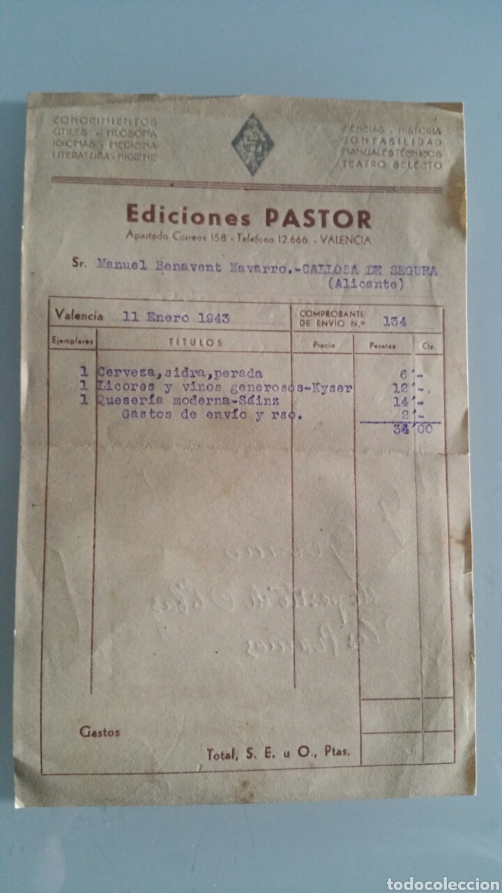 factura por la compra de varios libros, edicion - Comprar Facturas ...