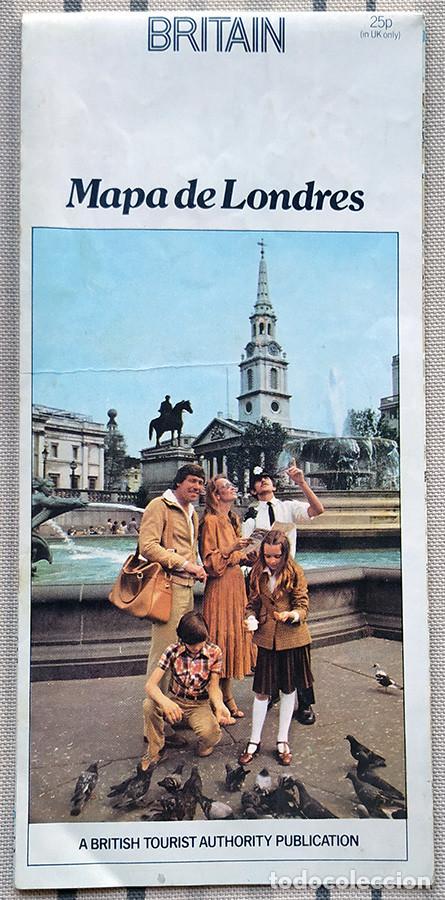 britain mapa de londres 1980 - Compra venta en todocoleccion
