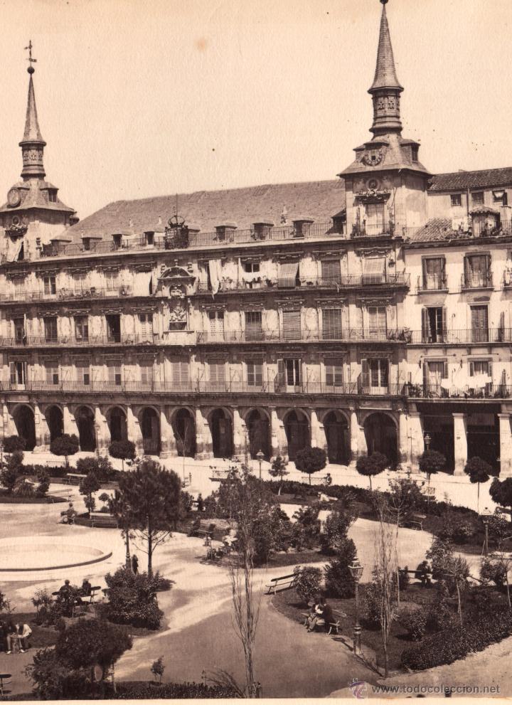 madrid, la plaza mayor, 1870's. foto: laurent, - Comprar Fotografía ...
