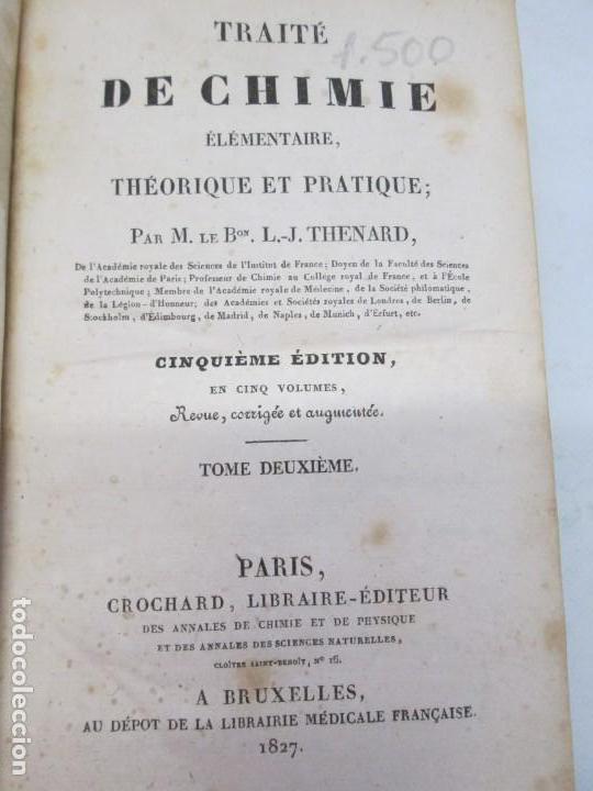 traite de chimie.m.le bon l. j. thenard. tomo 1 - Comprar Libros ...