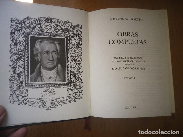 goethe obras completas aguilar tomo i - Comprar Libros antiguos ...