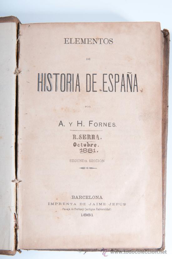 libro elementos de historia de españa por a. y - Comprar Libros ...