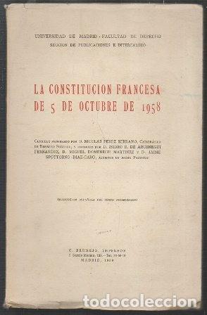 la constitucion francesa de 5 de octubre de 195 - Compra venta en ...