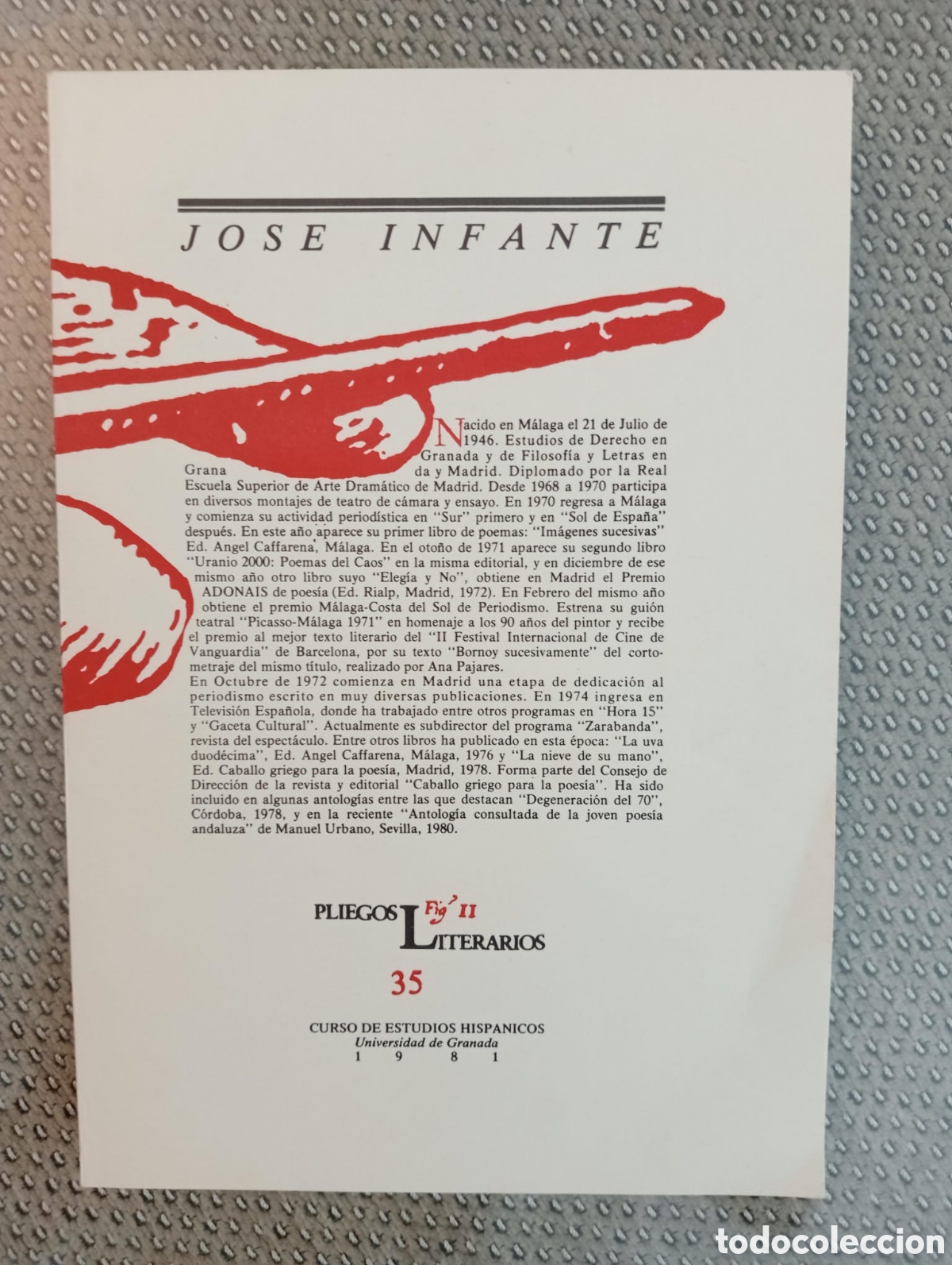 josé infante / pliegos literarios, 35. - Compra venta en todocoleccion
