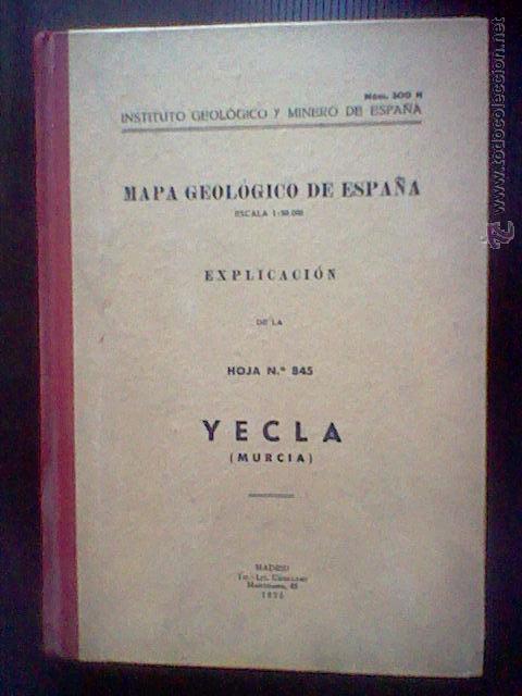 mapa geologico españa yecla murcia hoja nº 845 - Compra venta en ...