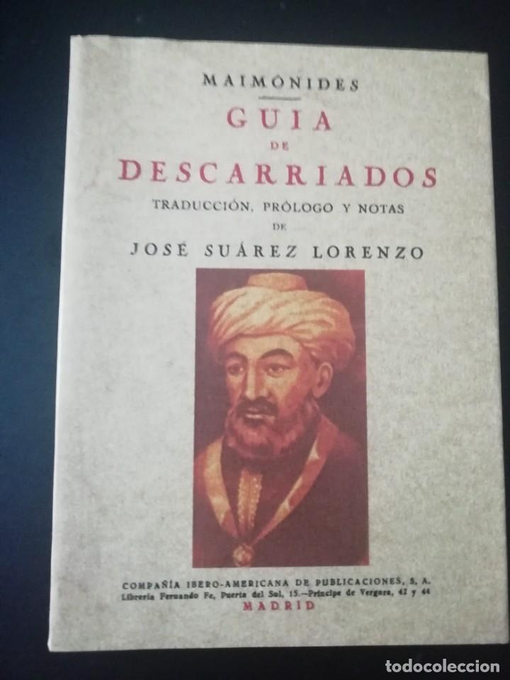 maimónides, guía de descarriados. - Compra venta en todocoleccion