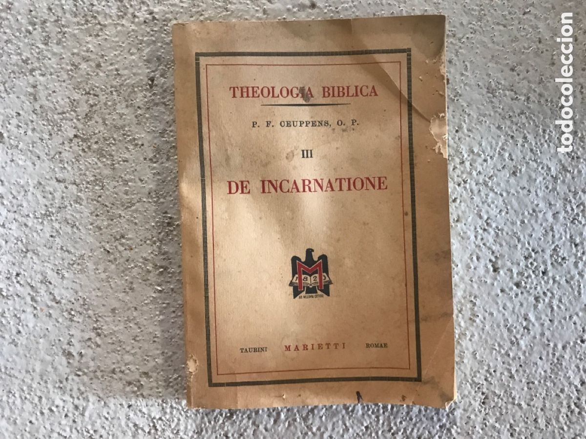 theologia biblica volumen 3. de incarnatione / - Compra venta en ...