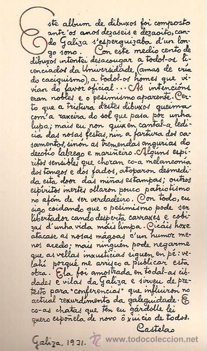 castelao / nós. carpeta-libro facsímil de edici - Comprar en ...