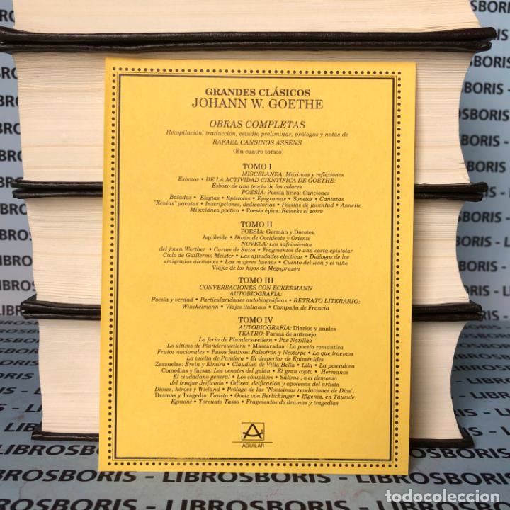 goethe - obras completas - 4 tomos - aguilar. - Comprar en ...