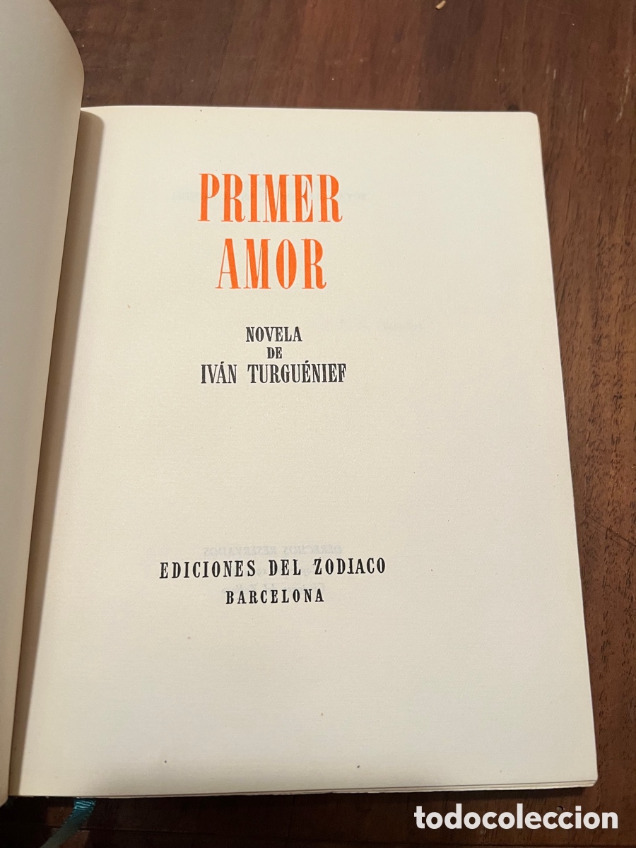 libro-primer amor-iván turguénief-1944-edicione - Compra venta en ...