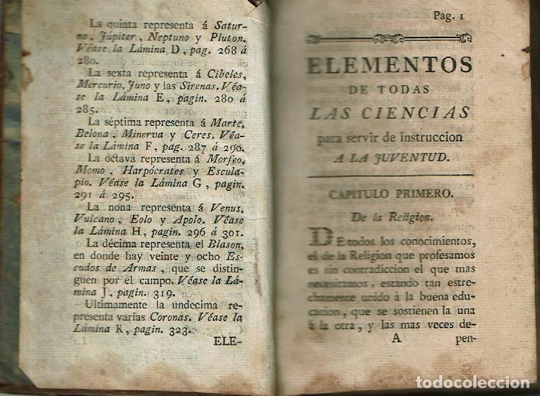 libro antiguo: “elementos de todas la ciencias. - Compra venta en ...