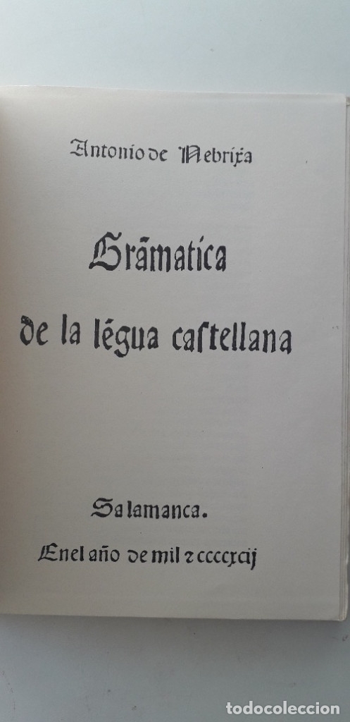 gramática de la lengua castellana. antonio de n - Comprar Libros sin ...