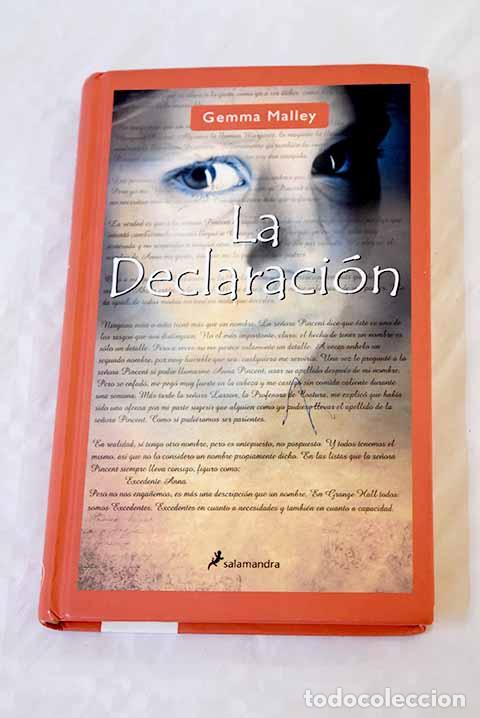 la declaración: malley, gemma.- malley, gemma - Compra venta en ...