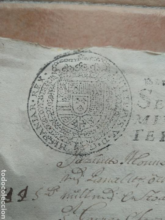 manuscrito 1726 felipe v sello real - Comprar Manuscritos antiguos en ...