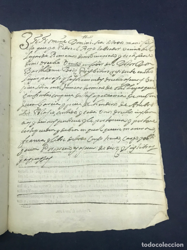 1699. romanos (zaragoza). impreso/manuscrito. v - Comprar Manuscritos ...