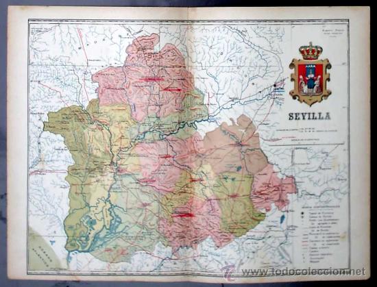 mapa de la provincia de sevilla. del atlas de l - Comprar Mapas ...