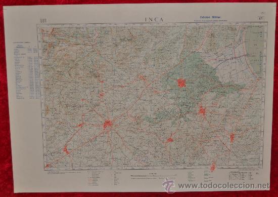 antiguo mapa de inca de mallorca. edicion milit - Comprar Mapas ...