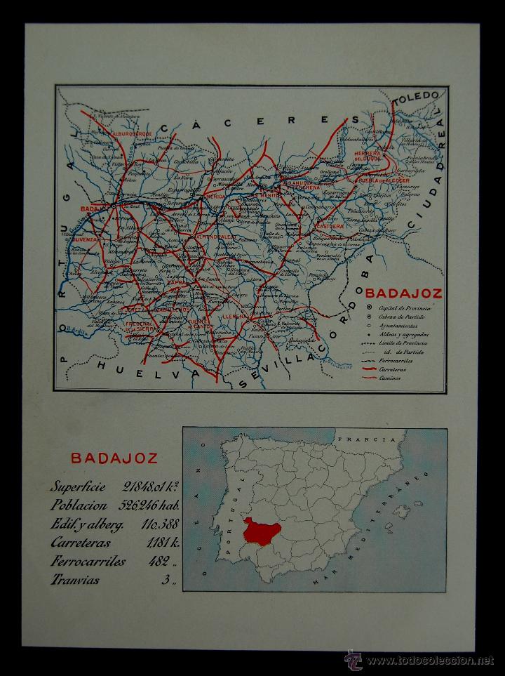 mapa de la provincia de badajoz. con la superfi - Comprar Mapas ...