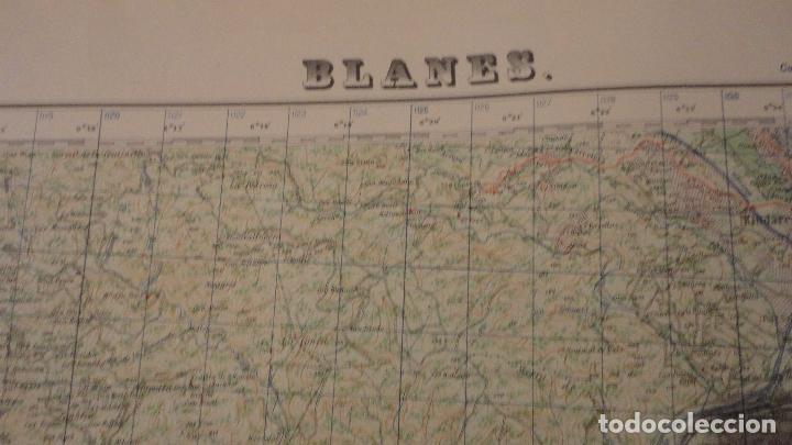antiguo mapa.blanes.gerona.edicion militar.1955 - Comprar Mapas ...