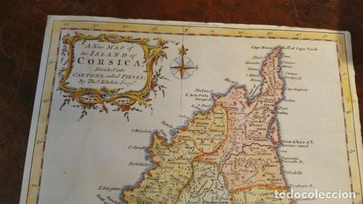 antiguo mapa o plano de la isla de corcega en i - Comprar Mapas ...