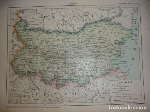 mapa mundial de bulgaria .20x28 c 1900 - Comprar Mapas contemporáneos ...