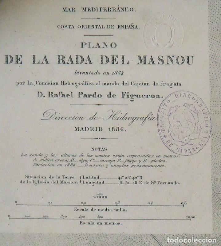 mapa plano de la rada del masnou. madrid. 1886. - Comprar Mapas ...