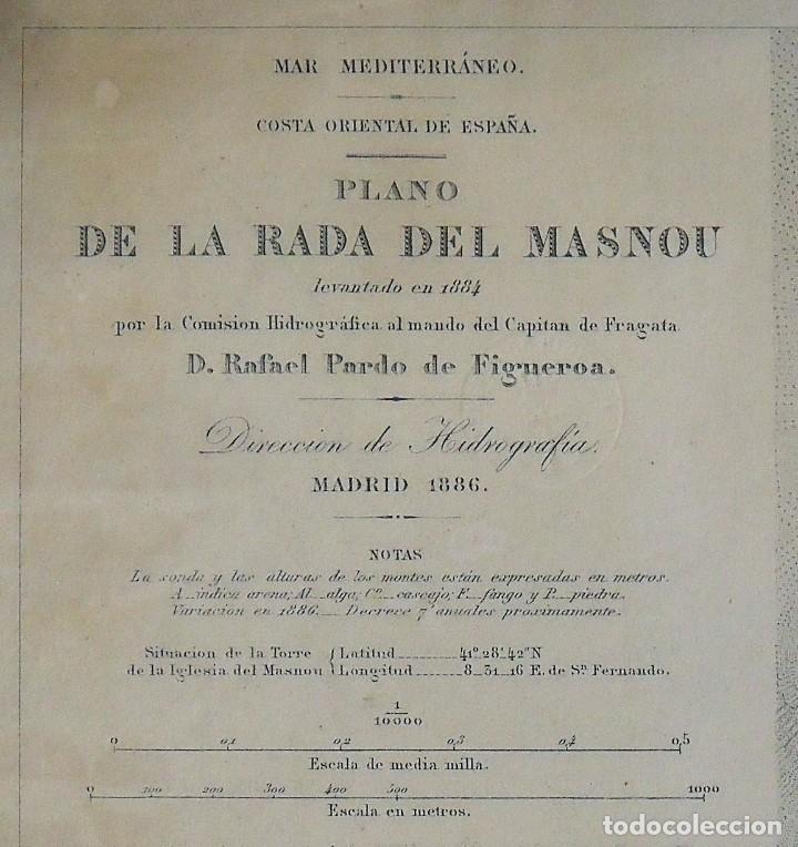 mapa plano de la rada del masnou. madrid. 1886. - Comprar Mapas ...