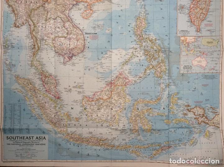 mapa national geographic, southest asia, 1955 - Comprar Mapas ...