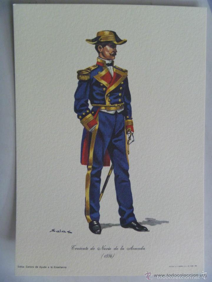lamina : teniente de navio de la armada , 1886 - Comprar Propaganda ...