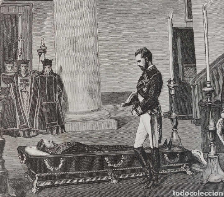 original - grabado rey amadeo visitando cadaver - Comprar Propaganda ...