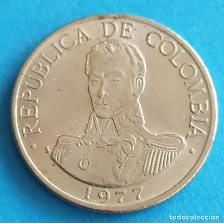 Moneda Colombia 1 Peso 1977 Simon Bolivar Comprar Monedas Antiguas De