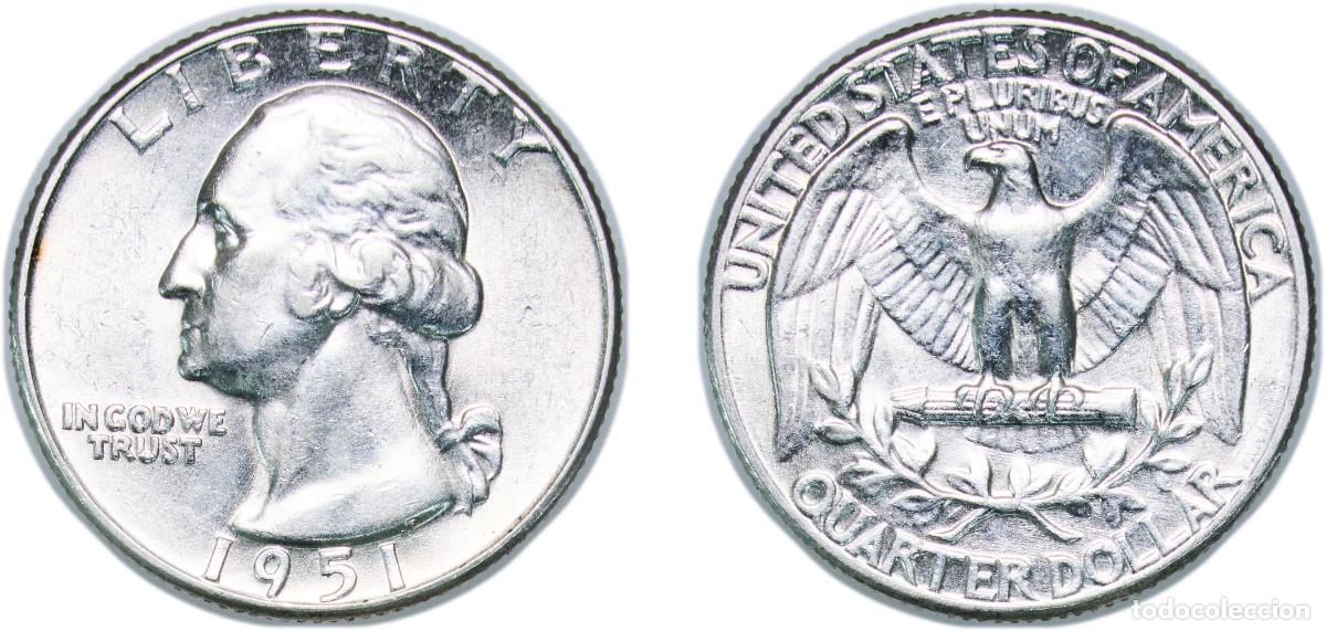 united states federal republic 1951 ¼ dollar ”w - Compra venta en ...