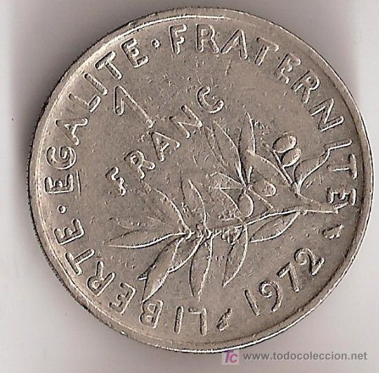 moneda - 1 franc - republica francesa - 1972 - Comprar Monedas antiguas ...